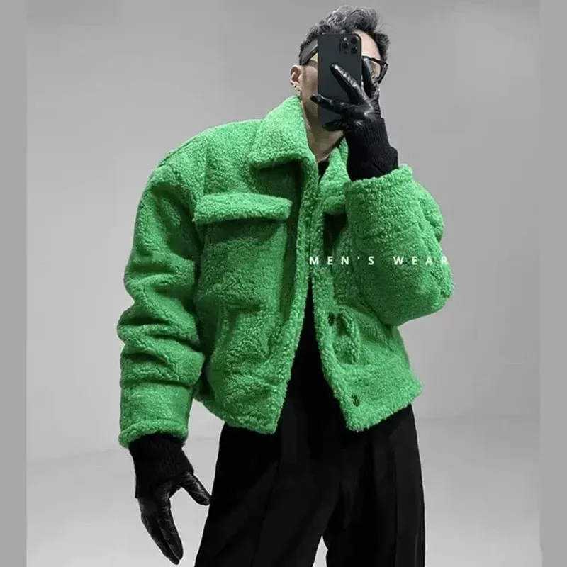 Ruffian Jacket Lamb Plush Plus Cotton Thick Spring Trendy Baseball ...