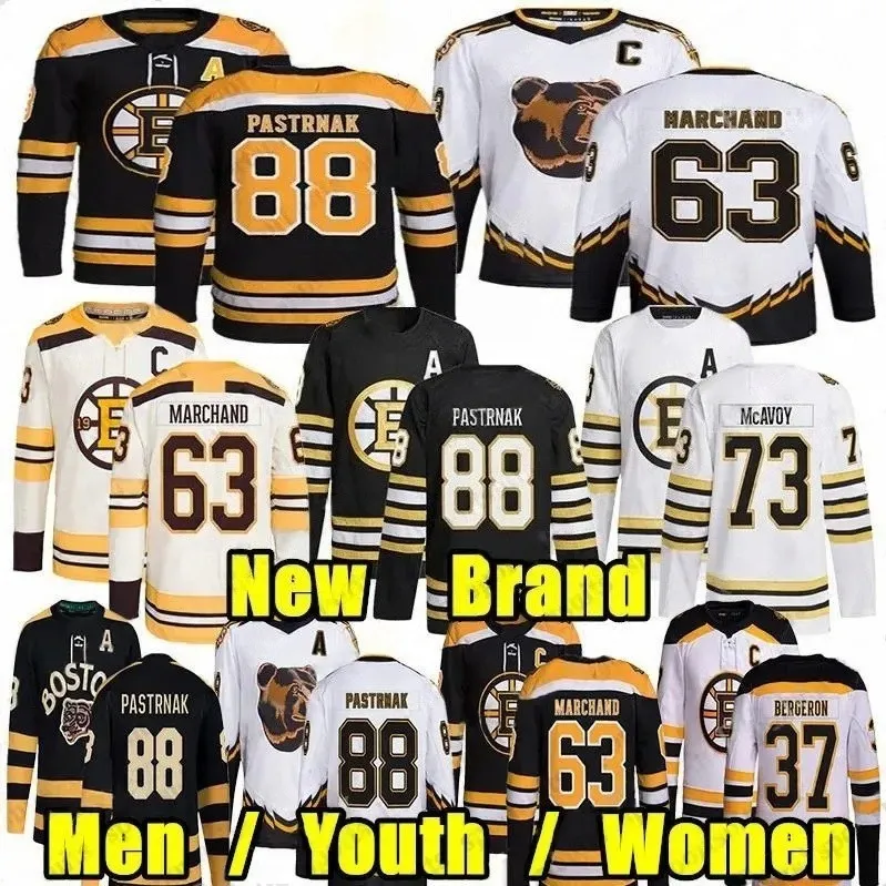 2025 David Pastrnak Bruins Hockey Jerseys Men Charlie McAvoy Charlie ...