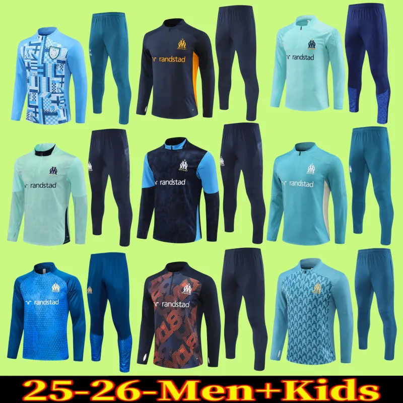 OM Adult Football Tracksuits Soccer Training Jogging Suit Kids & Adult ...