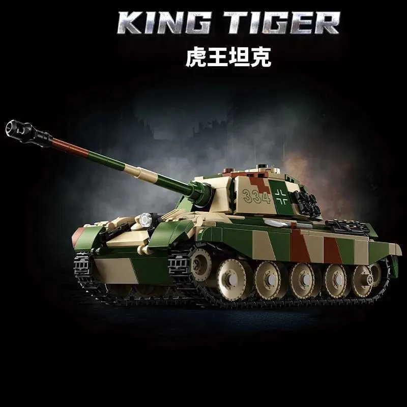 World War II Tiger King Heavy Tank Tiger II Model Assembly Blocks ...