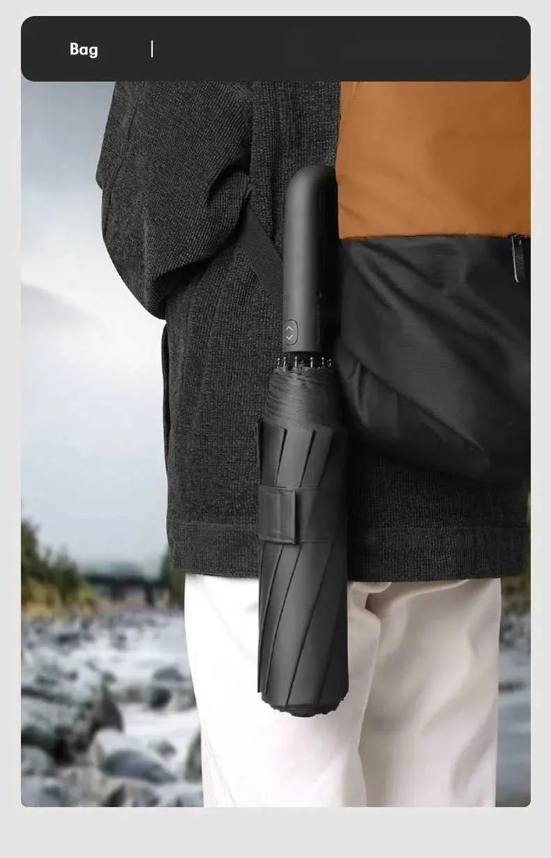 Umbrella for Men Folding 20 Ribs Extra Large 48-53 cm Radius Nylon ...