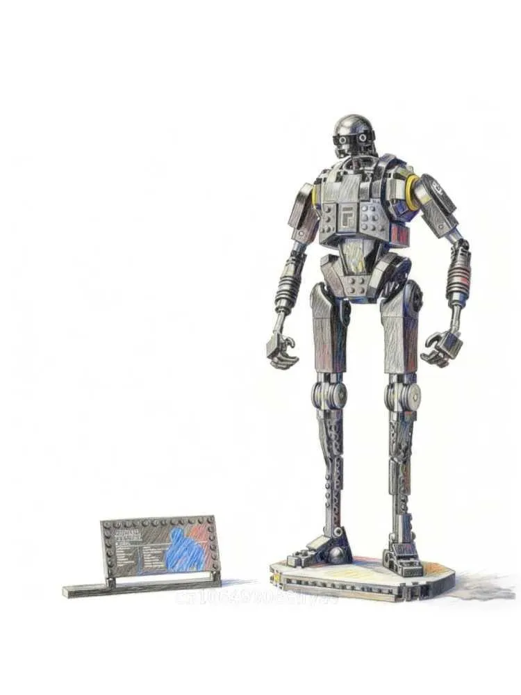 K2SO wooden building block robot toy 845-piece assembly set for ...