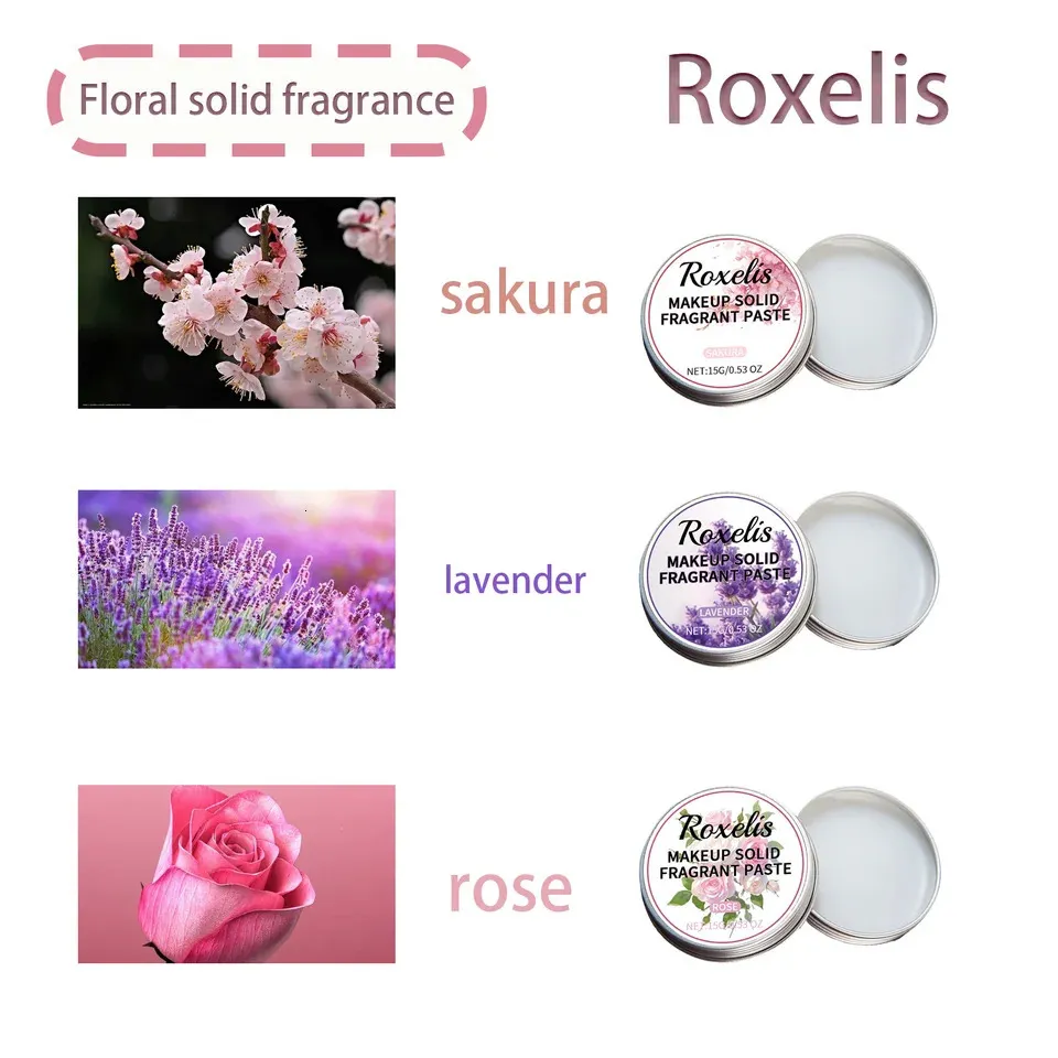 Roxelis Portable Solid Perfume Balm for Women with Lavender Extract and ...