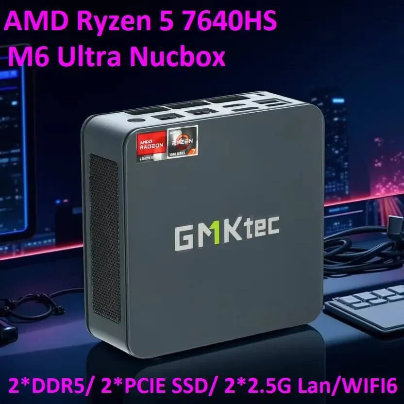 GMKtec Nucbox M6 Ultra Mini PC AMD Ryzen 5 7640HS USB4 2DDR5 IE SSD ...
