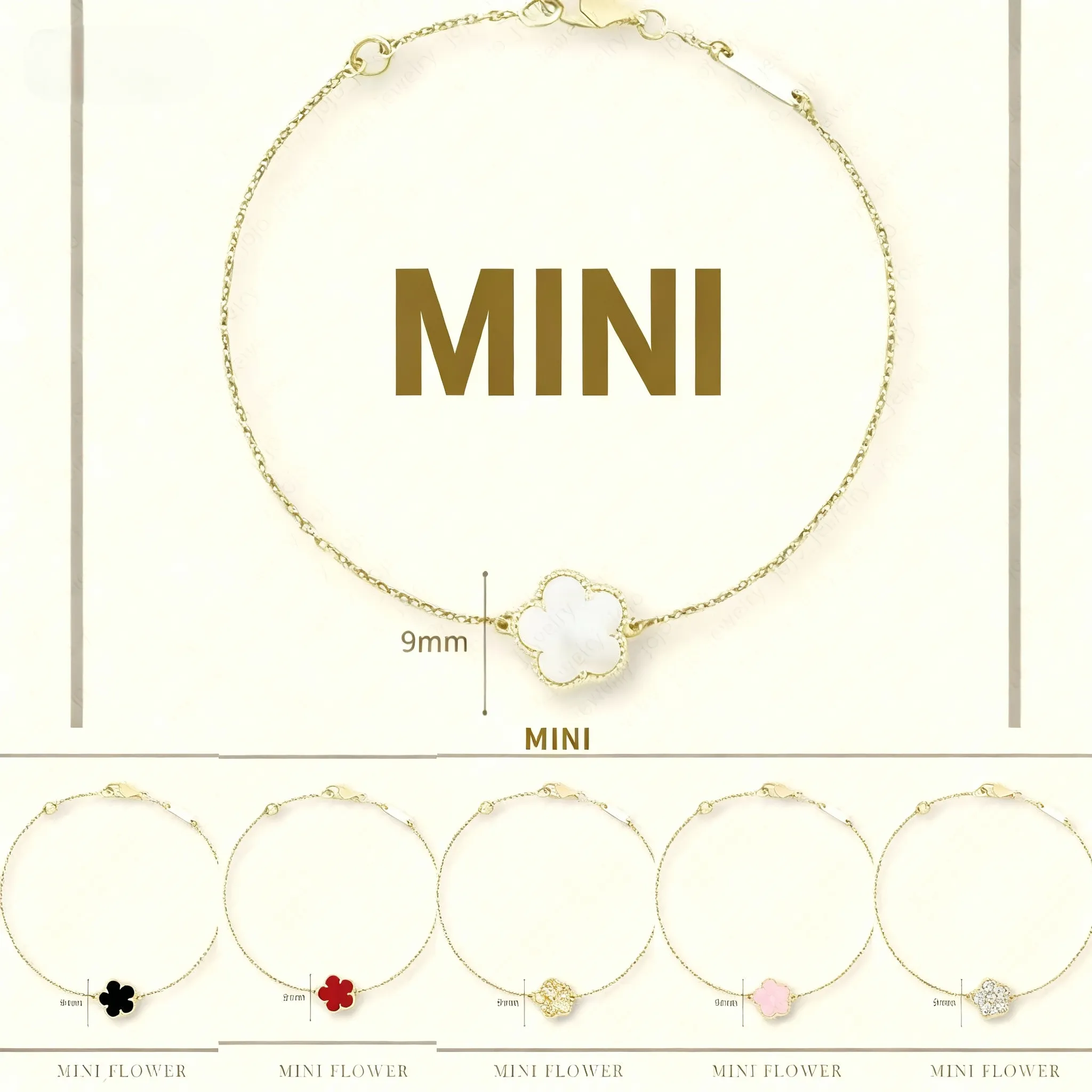 Designer Women's Bracelet with Flower Charms, Brass and Copper, Silver ...