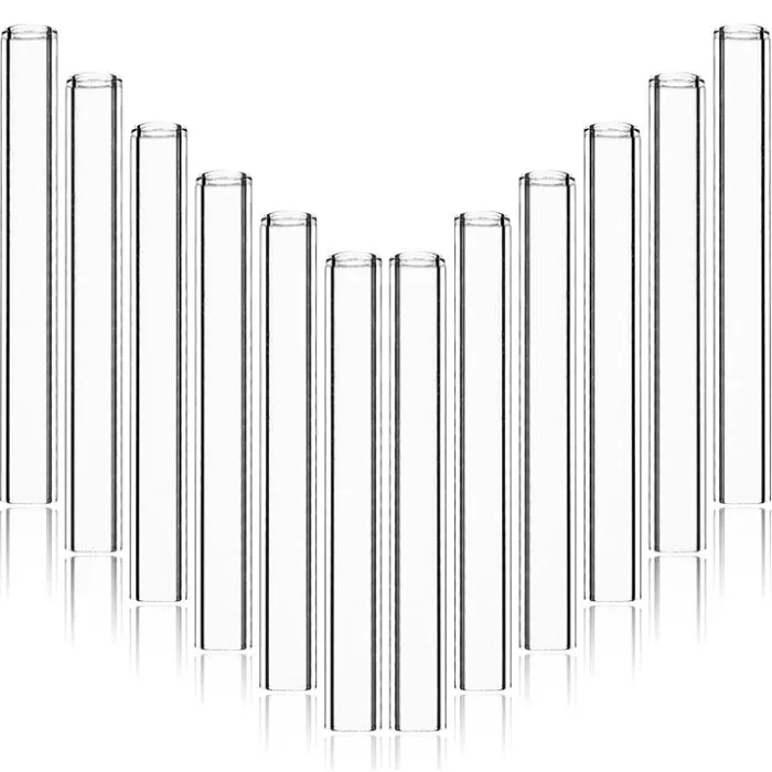 Thick 4.0 Inch Smoking Pipe Clear Straight Glass Tube Reusable Straws ...