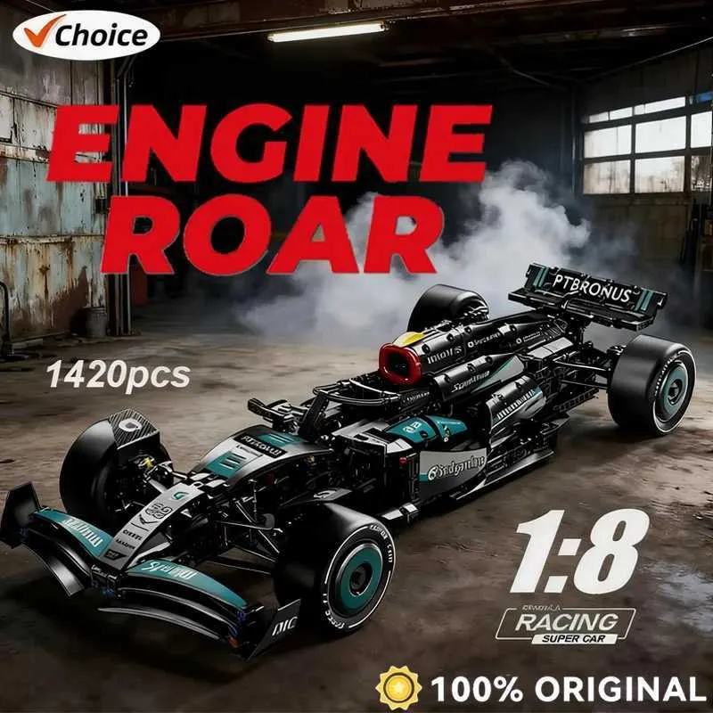 2025 New Technology 18 Scale Formula One Racing Car Building Blocks Kit ...