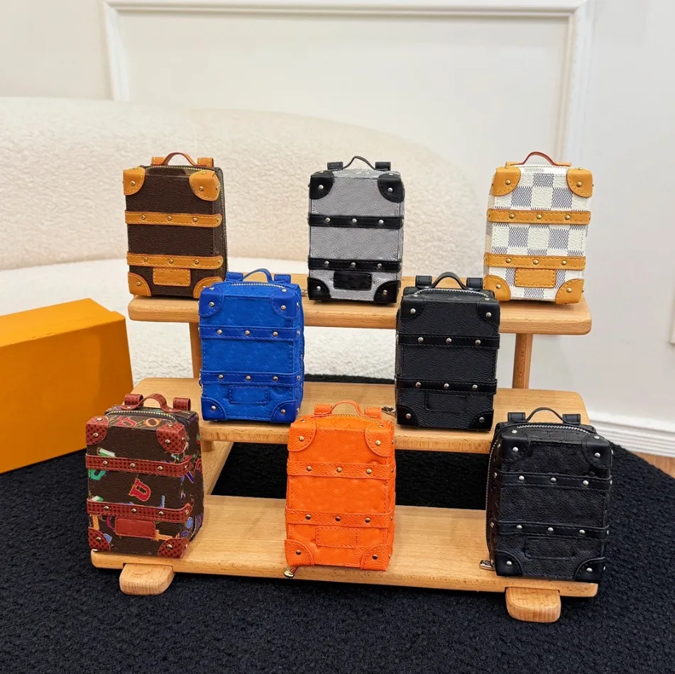 Luxury Brown Luggage Box Keychains Mini Coin Purses... From ...