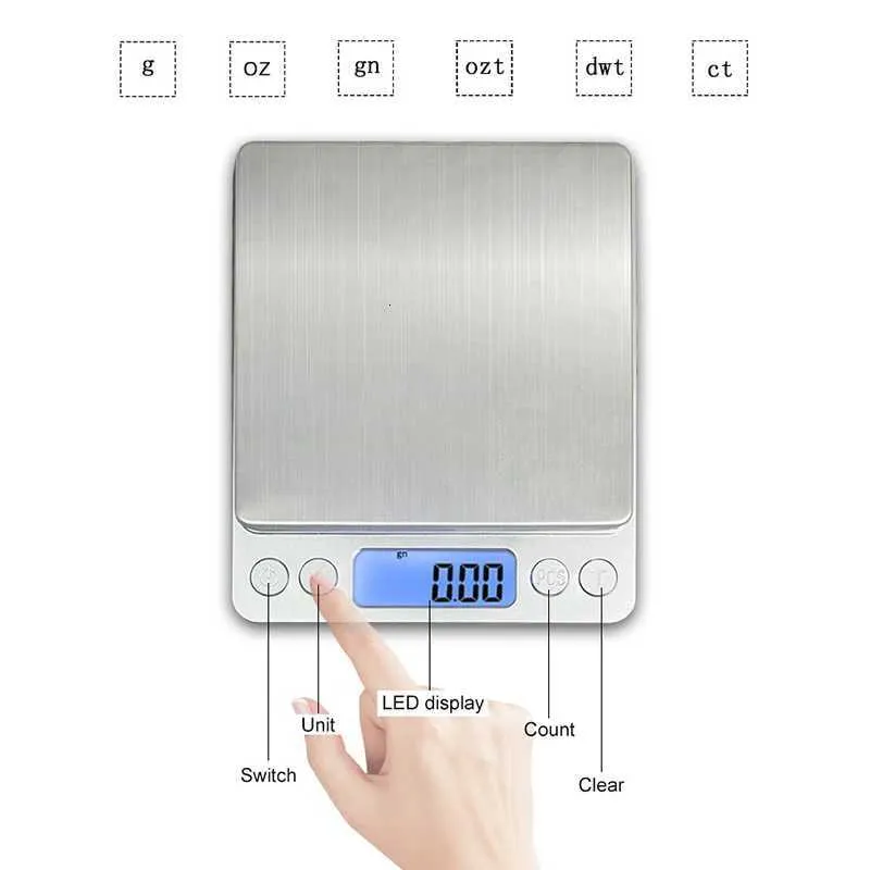 Digital Electronic Kitchen Scales Kmart With Backlit LCD Display 3000g ...