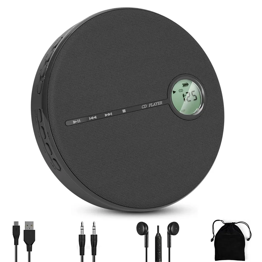 Portable Walkman CD Player Bluetooth Rechargeable Discman With Sers Cd ...