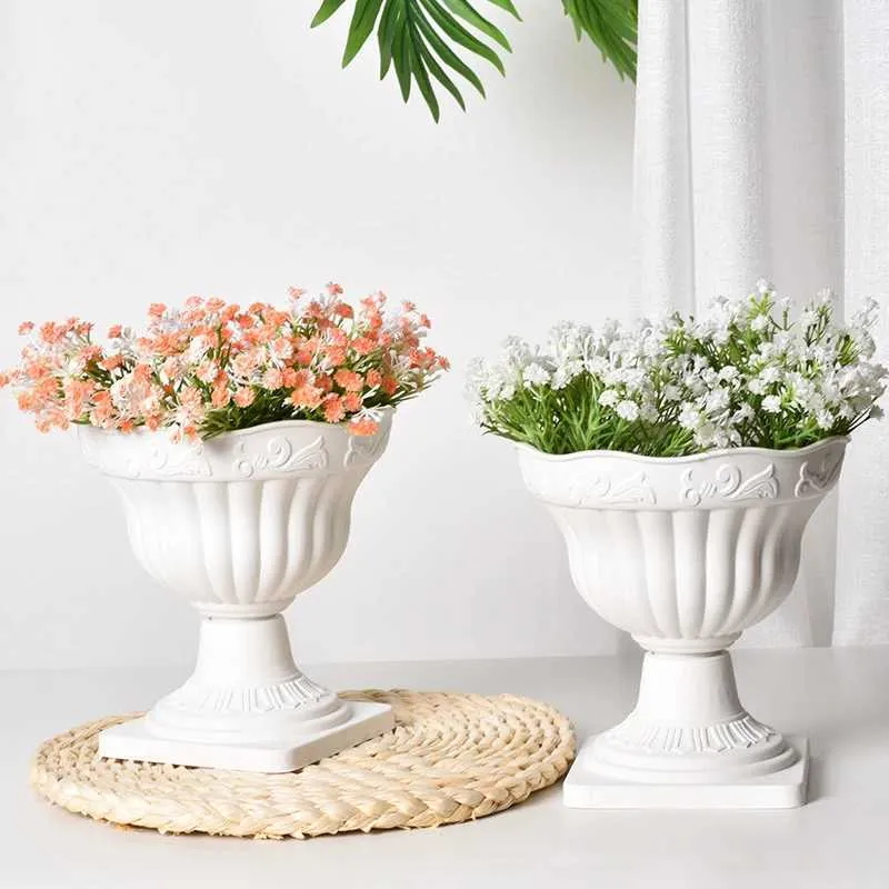 Large Outdoor Planter Roman Column Flower Pot Planting Pots Balcony ...
