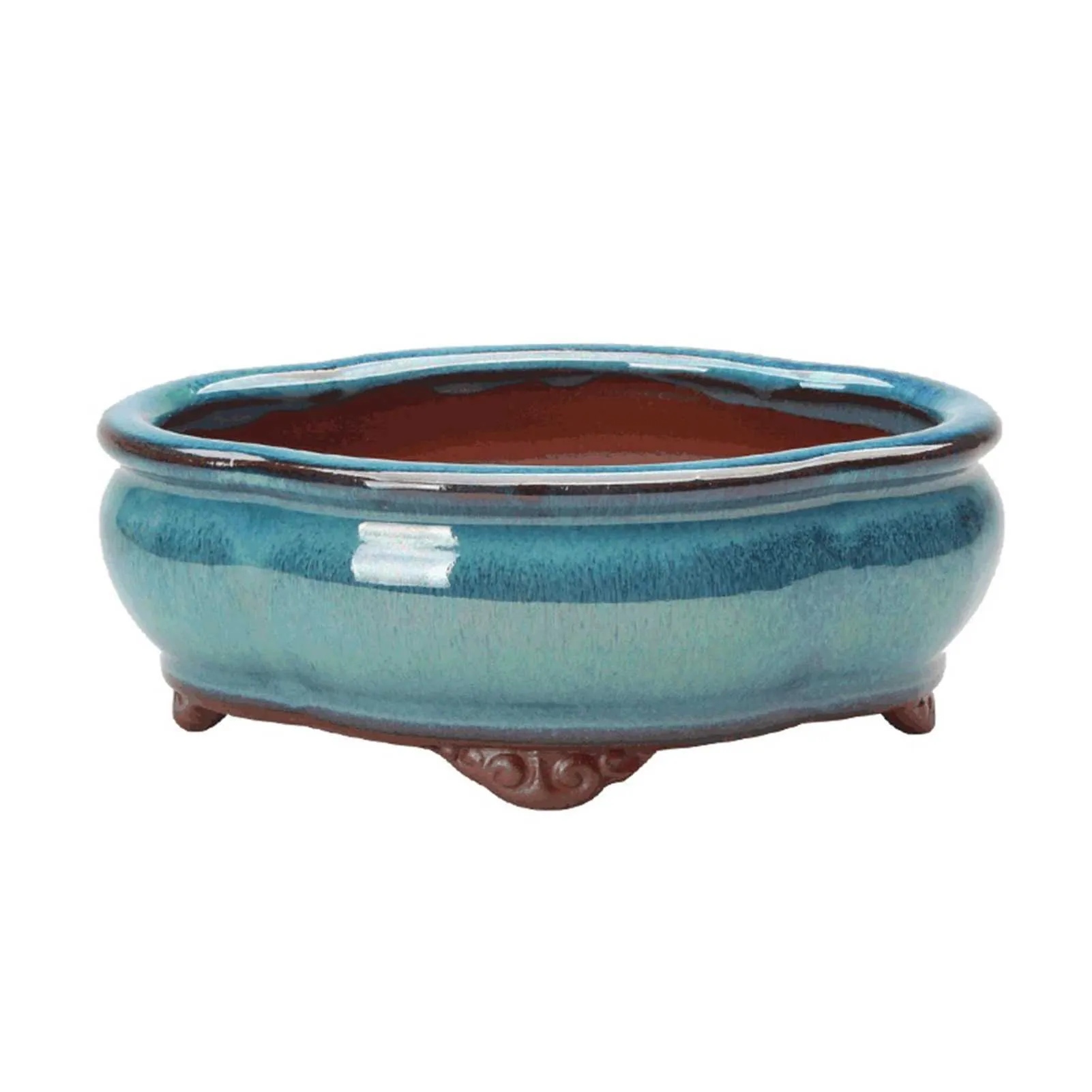 Handmade Purple Sandstone Small Ceramic Pots With Drainage Hole Mini ...