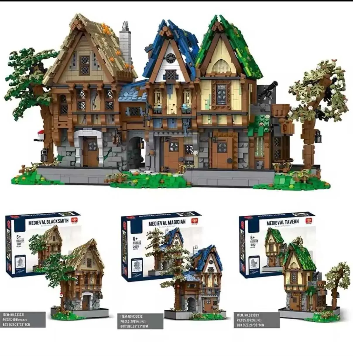 Medieval Blacksmith Shop Magic House Tavern Building Blocks MOC City ...