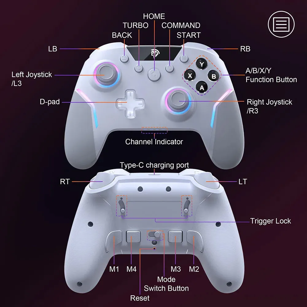 EasySMX X20 Wireless Gamepad Enhanced Controller Compatible With ...