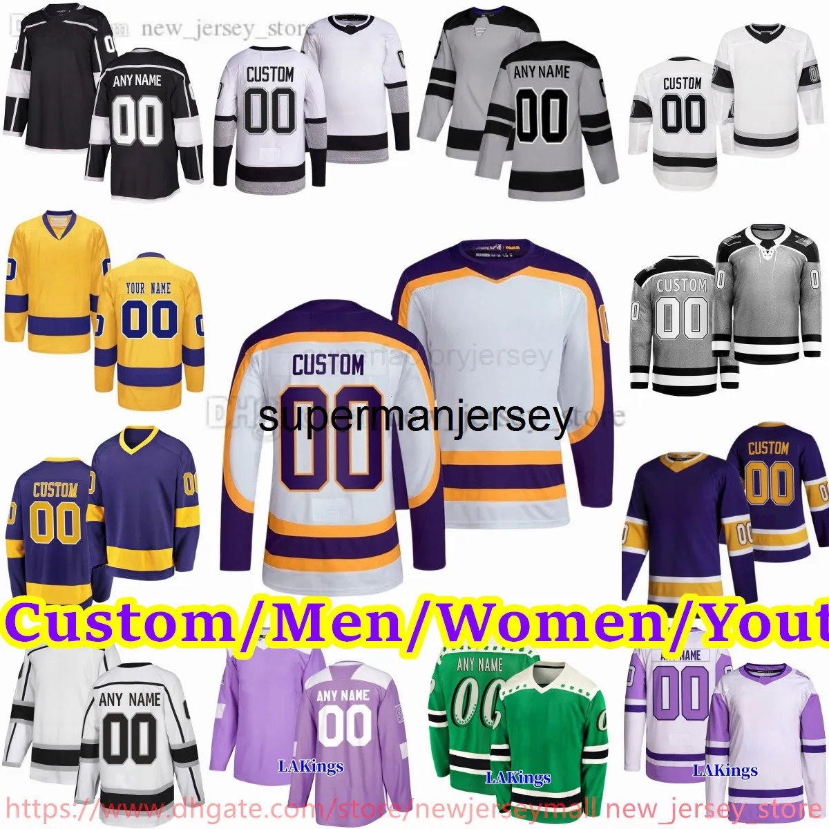 2026 Wayne Gretzky Hockey Jersey New Ice Hockey Anze Kopitar 11 Drew ...