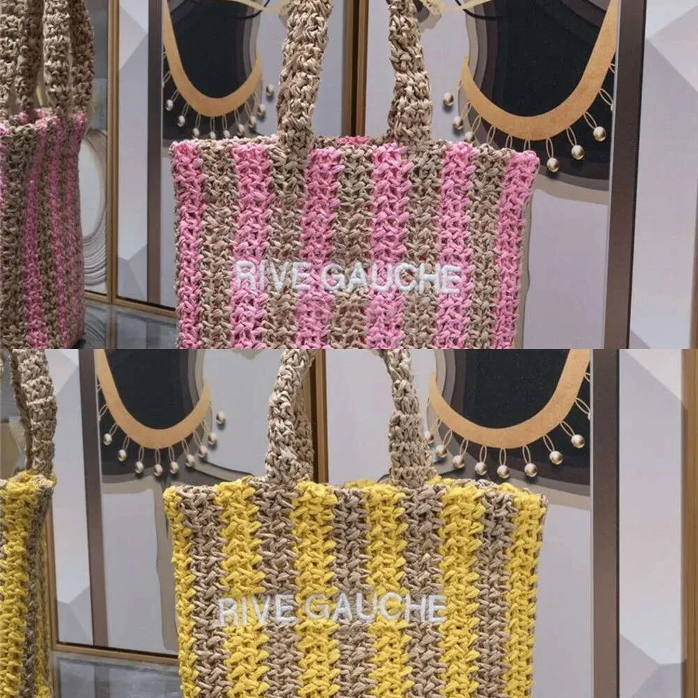 Woven cotton straw tote bag small 8 to 12 in geometric pattern letter ...