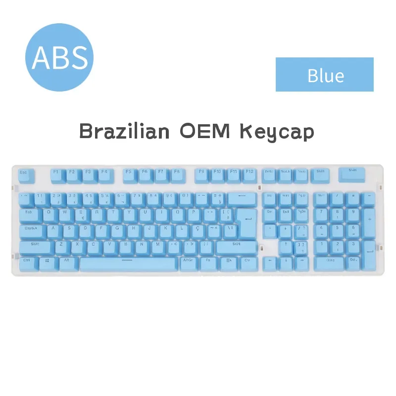 Brazilian Portugues 106 Keys Keycap Abnt2 Layout For Gaming Mechanical ...