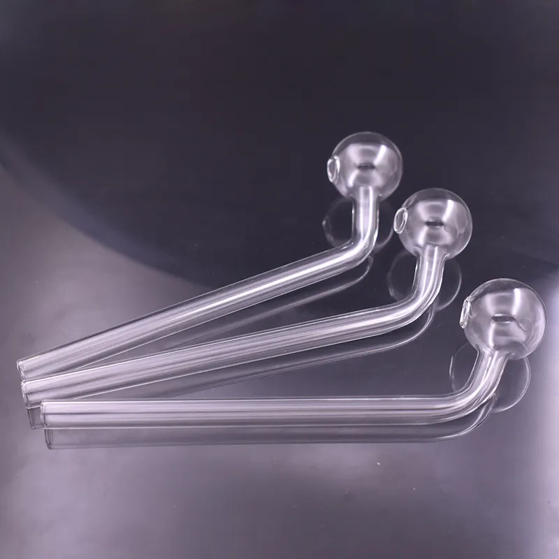Curved Glass Oil Burner Pipe: Clear, Heat Resistant Glass Oil Burner ...