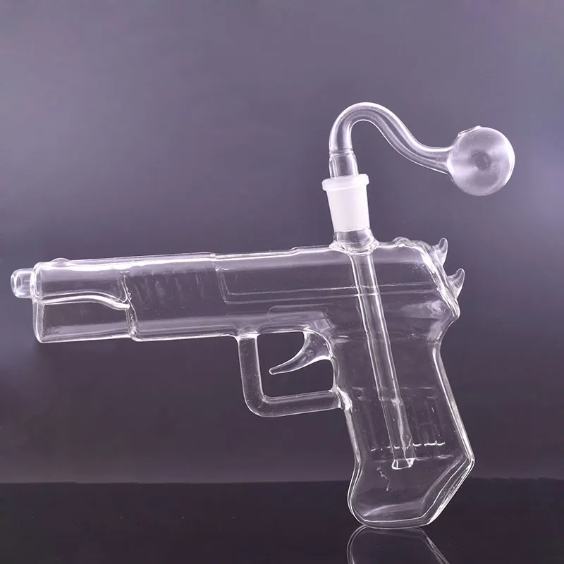 7.5inches 14mm Female Looks Gun Dab Rig Glass Bongs Inline Perc ...
