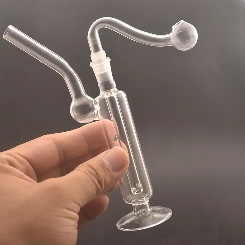Glass Oil Burner Bong Thick Pyrex, Clear, Hand Smoking Water Pipe, 10mm ...