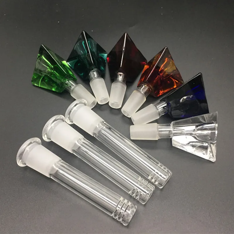 10.5" Glass Downstem diffuser sticks with Diamond Tobacco Bowl - Male ...