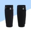 Soccer Shin Guard Sleeves Knee Pads Large Black Leather Breathable Mesh ...