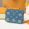 Luxury Denim Coin Purse Wallet - Small Zipper Card Holder for Women ...