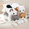Stuffed Plush Animal Cat Toy Simulated Lying Kitten Doll Soft Pillow ...