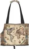 Vintage World Map Pet Carrier: Portable Travel Tote for Small Dogs ...