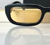 Rectangle Sunglasses - Black Frame, Yellow Lens - UV400 Protection for ...