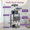 Large 65 Gray Cat Climbing Structure: Multi-Layered Fun! Shop Now! Best ...