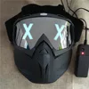 LED Halloween Mask Party Face Masks Half Face X Eye Glowing DIY Glasses ...