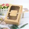 Kraft Paper Gift Box With Window Lightweight Cardboard Treat Boxes For ...