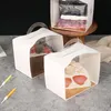 Transparent Dessert Boxes, White Cardboard Cake Box For Single Serve ...