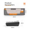 Back Lit Wireless Keyboard Compact 68 Key Mechanical Keyboard With ...