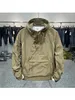 Autumn Men's Cargo Assembly Label Trench Coat With Hood, Zipper Pocket ...