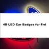 Bright 4D LED Car Emblems White Blue Red LED Badges For Vehicles 145 X ...