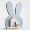 Floating Corner Shelf, Rabbits Decor: Nordic Style Wooden Wall Shelf ...
