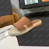 Womens Genuine Leather Embossed Flip Flop Slippers, Straw Textured EVA ...