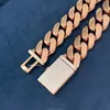 Moissanite 8mm Cuban Link Chain for Men 40cm Sterling Silver 14K Gold ...