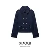 Spring 2025 Women's Long Sleeve Denim Double Breasted Jacket ...