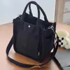 Mini Canvas Handbag With Top Handle, Multi Pocket Cross Body Bag ...