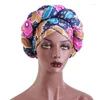 Women Polyester Turban Hat Thin Lightweight Ethnic Head Wrap African ...