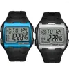 Wristwatches Mens Digital Watches Large Oval Dial Resin Case Red ...