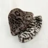 Leopard Bucket Hat for Women Winter Warm Faux Fur Thick Plush Panama ...