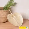 Party Favor Palm Leaves Fans Handmade Wicker Natural Color Traditional ...