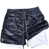 Men's Knee-Length Polyester Sports Shorts 2 in 1 Quick Dry Workout ...