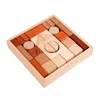 Wooden Large-Grained Puzzle Building Blocks for Kids Ages 3-4, Maple ...