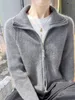 Women Sweater Long Zipper Cardigans Autumn Winter Thick Warm Turn Down ...