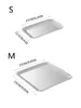 Luxury Square Stainless Steel Serving Tray with Glass Base for Coffee ...